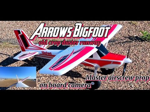 Rc airplane flying from the old crop duster runway with a kool view ...