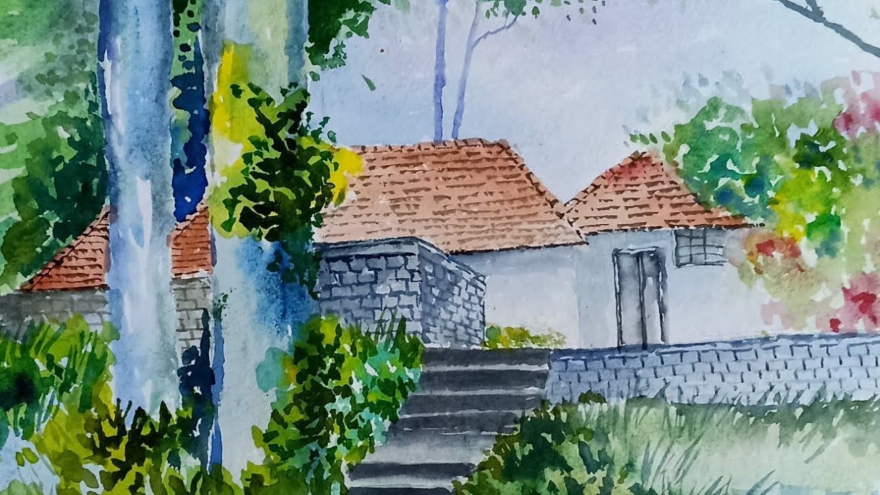 Easy water color painting | water colour painting - YouTube