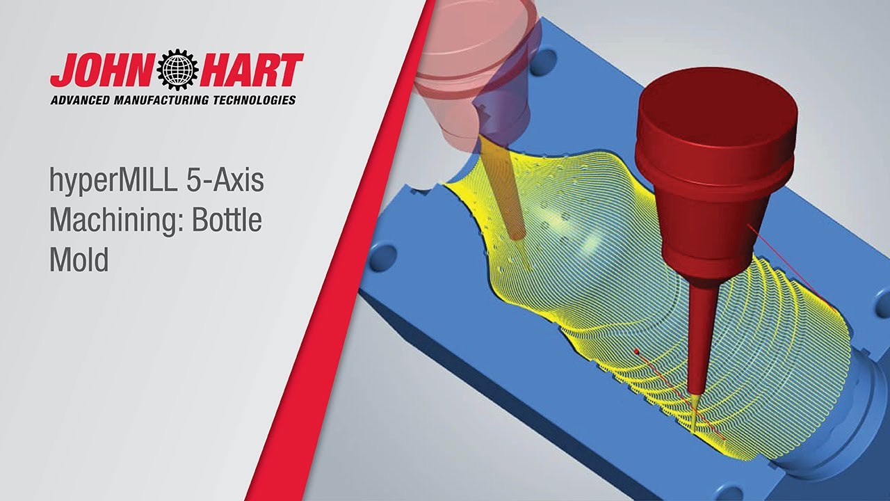 hyperMILL 5-Axis Machining: Bottle Mold - YouTube