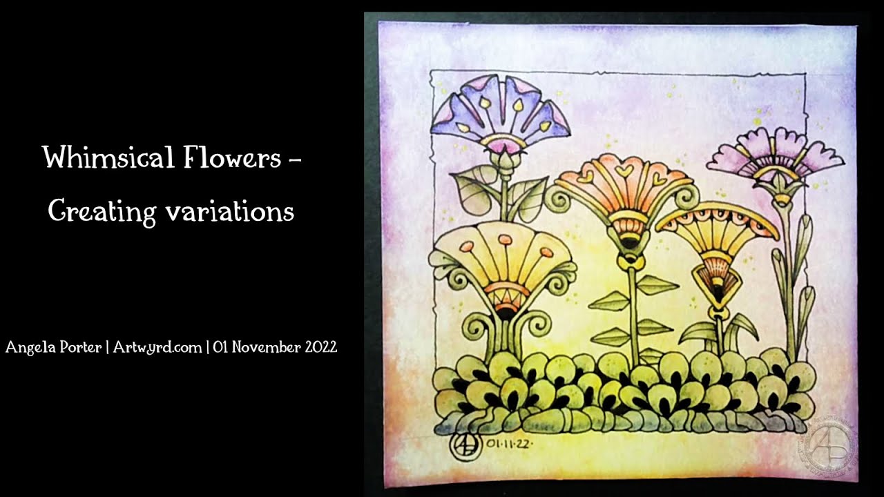 Whimsical Flower Drawings