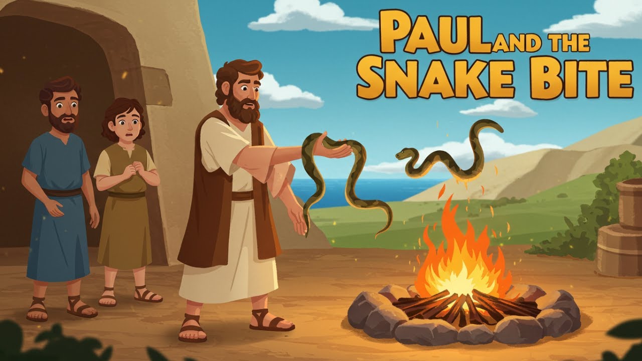 Paul's Snake Bite: Finding Hope in Hardship - Bible Story for Kids ...