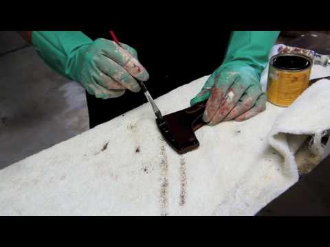 Staining Leather With Wood Stain Part 1 Axe Sheath - YouTube