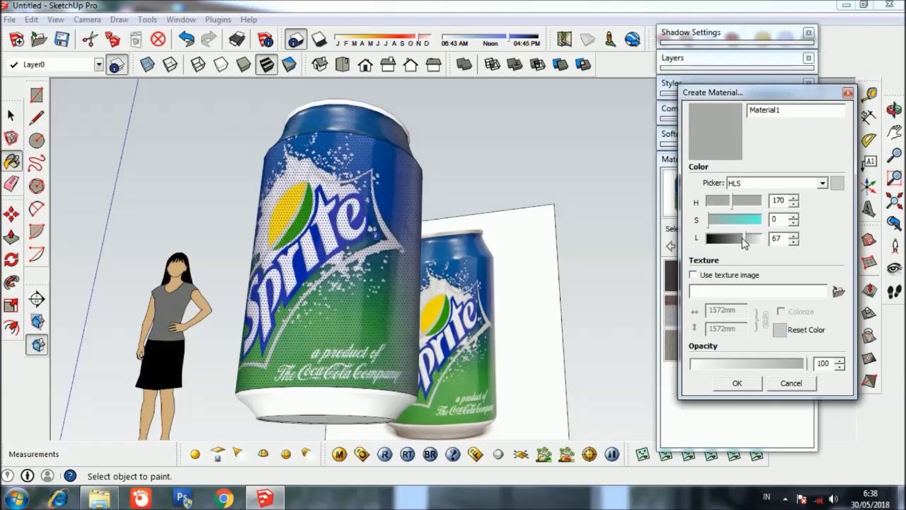 Tutorial Sketchup kaleng sprite - YouTube