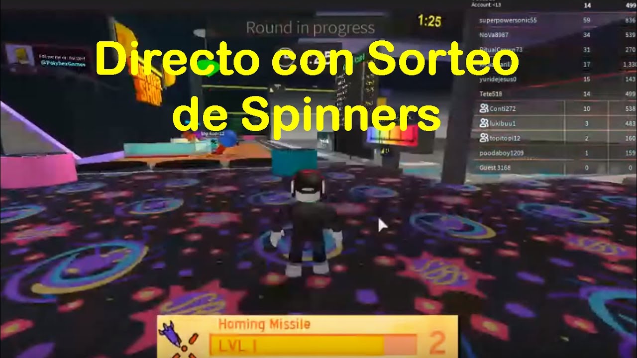 Directo de Roblox + Resultados de Sorteo #2 de Spinners - YouTube