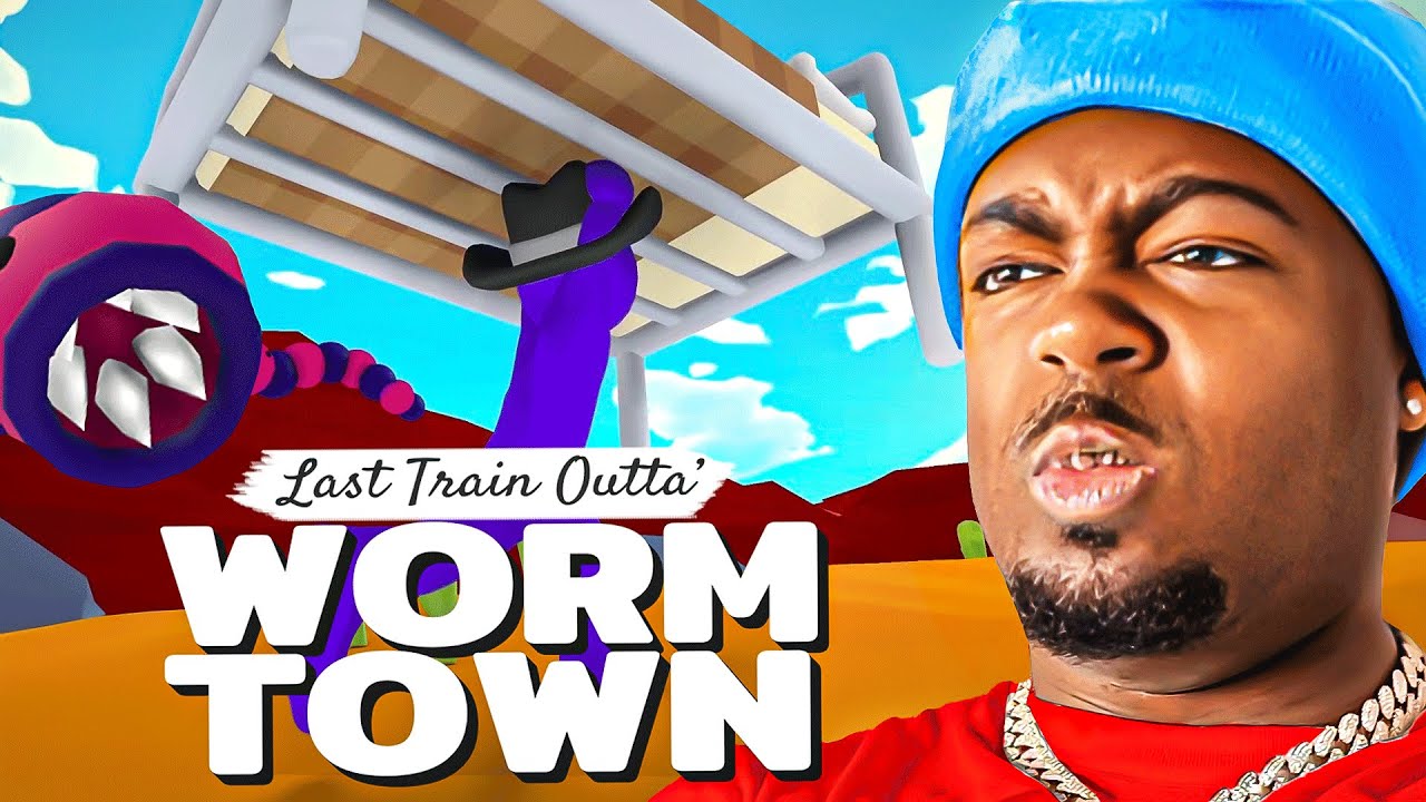 This GIANT KILLER WORM is a NIGHTMARE!! - (Last Train to Worm Town ...