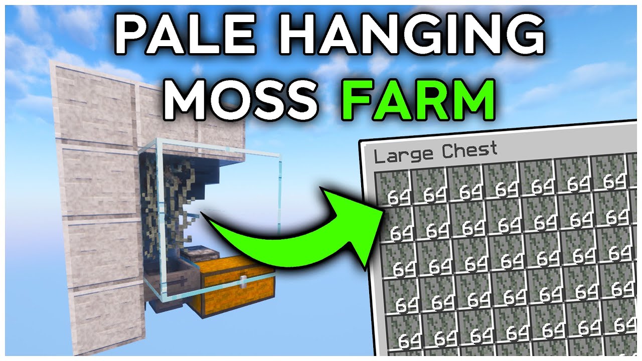 The EASIEST Pale Hanging Moss Farm in Minecraft Java 1.21+ (Tutorial ...