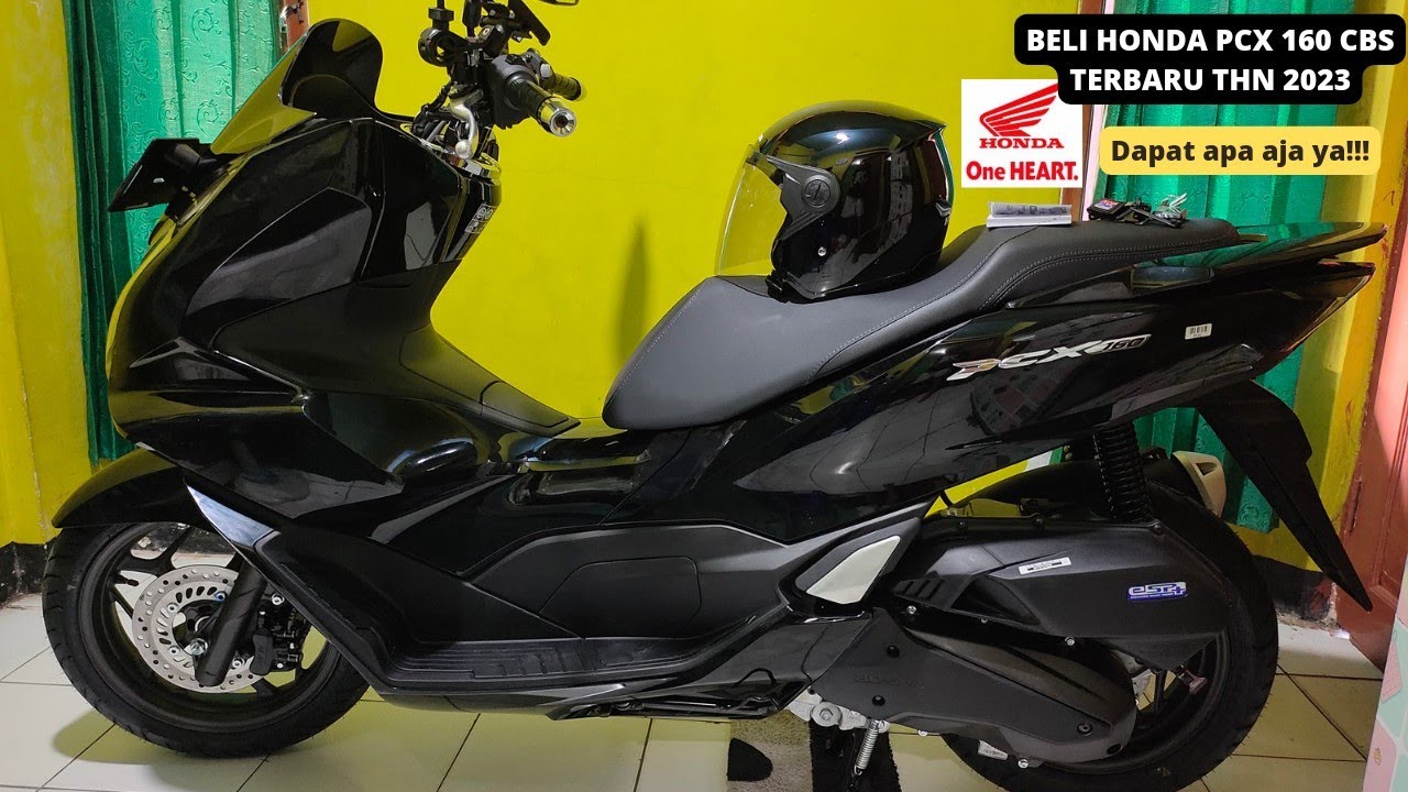 Begini Ternyata Honda PCX 160 CBS hitam glossy 2023 - YouTube