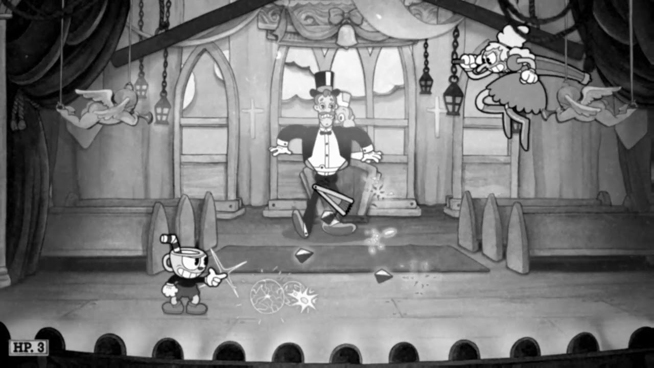 Cuphead Boss ~ Sally Stageplay In Dramatic Fanatic [Black And White ...