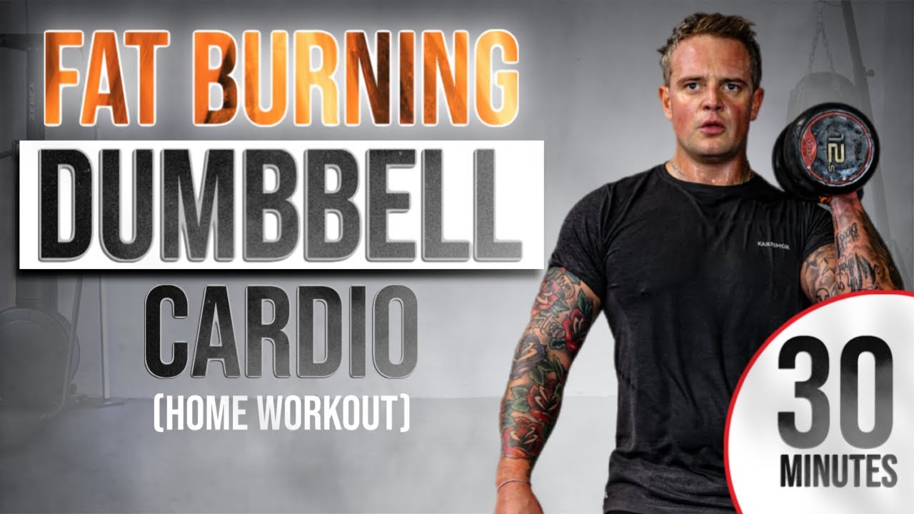 FAT BURNING🔥30 Min DUMBBELL CARDIO Workout at Home | Ab Finisher - YouTube
