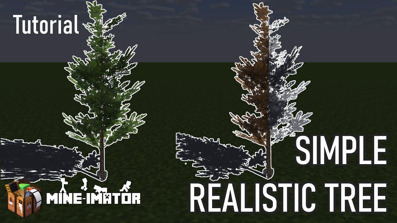 How to make a Simple Realistic Tree | Mine-imator [1.2.6] - YouTube