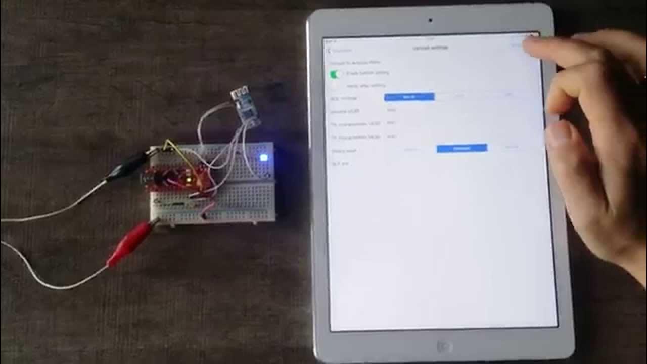 Apploader - upload Arduino sketches over BLE from iPad/iPhone. Nano v3 demo + HM-10 auto reset ...