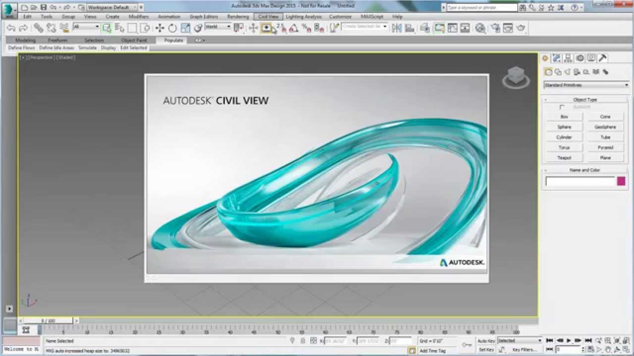 How to access the Civil View tools sets in 3ds Max Design 2015 - YouTube