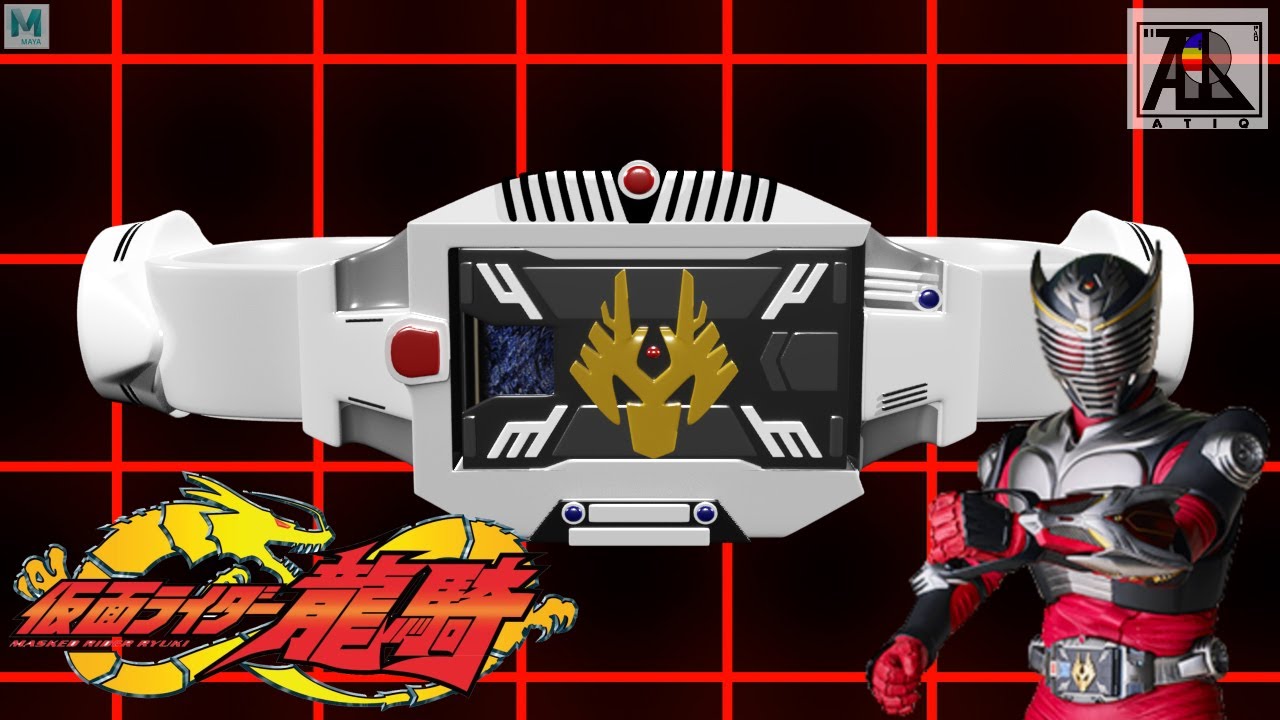DX V BUCKLE (Ryuki Belt) 3D Modeling in Maya l Kamen Rider Ryuki l ...
