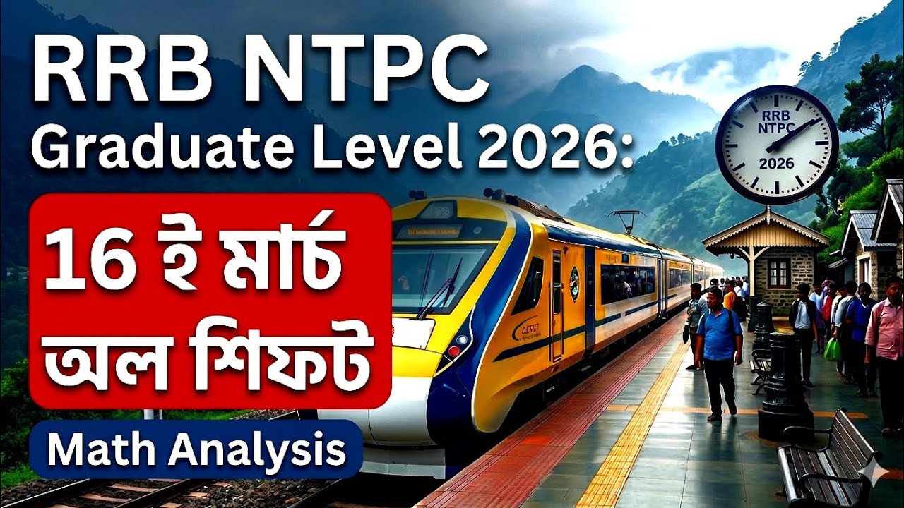 RRB NTPC Graduate Level 2026 | 16 March All Shift Math Analysis ...