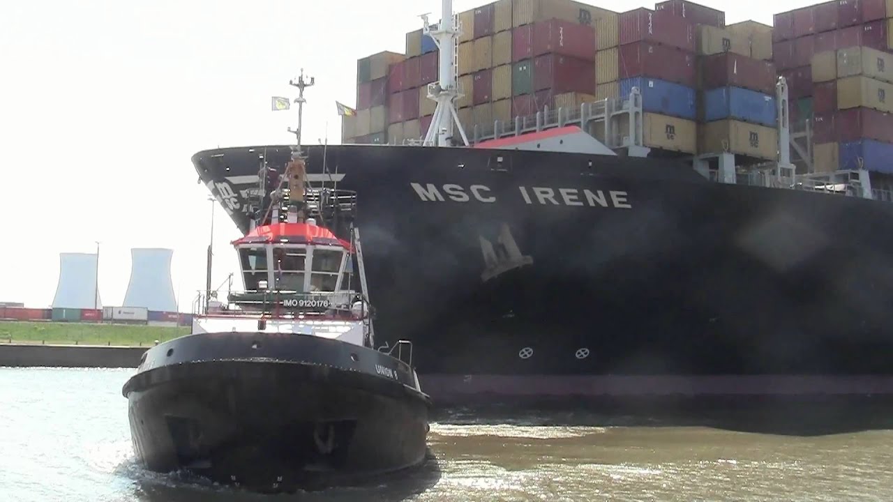 containership MSC IRENE in Antwerp port - YouTube