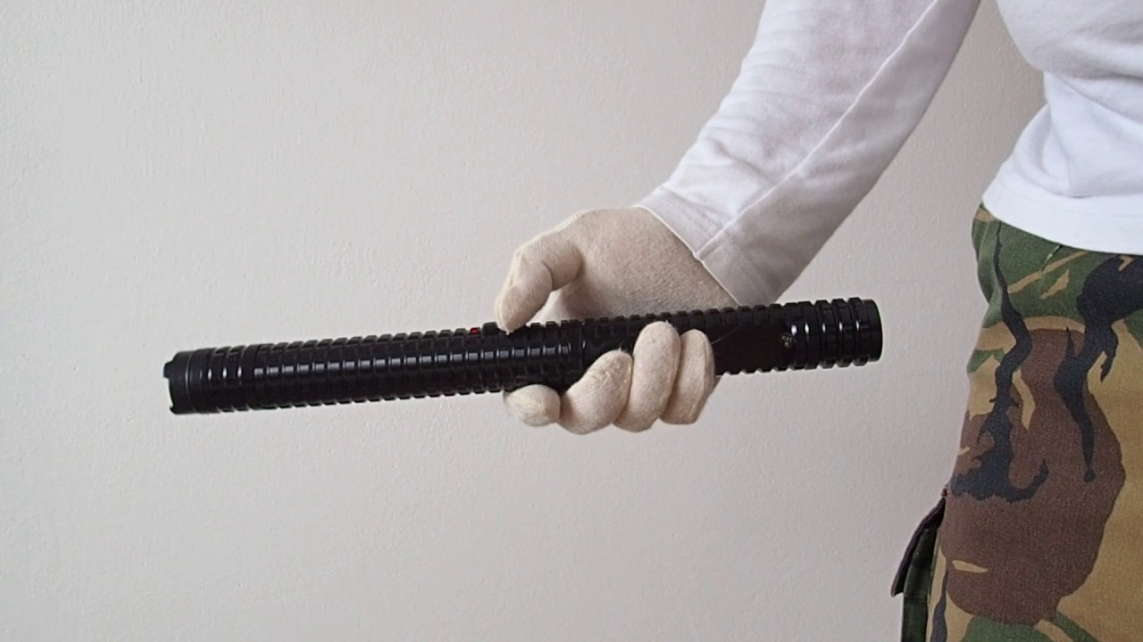 S01 Stun Gun Baton POLICE HY-X8 + LED Flashlight Cree 4 in 1 - 34 cm ...