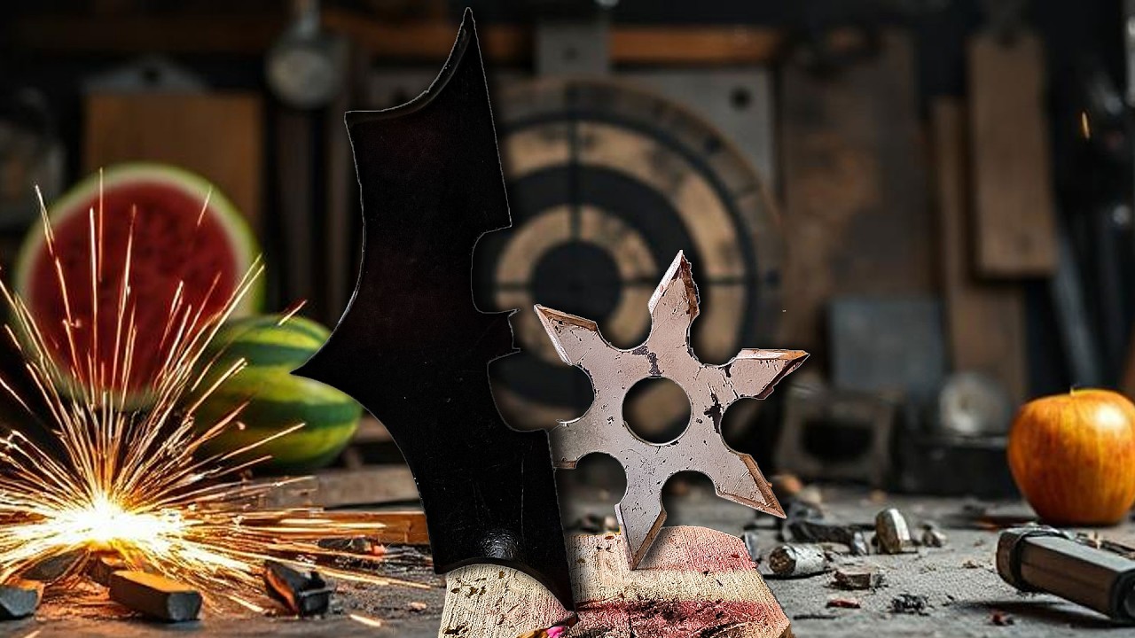 How to Make a Batman Batarang & Ninja Shuriken + Epic Tests - YouTube