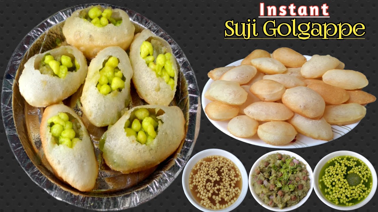बाजार जैसे कुरकुरे और फूलफूले गोलगप्पे घर पर बनाए | Suji ke Golgappe ...