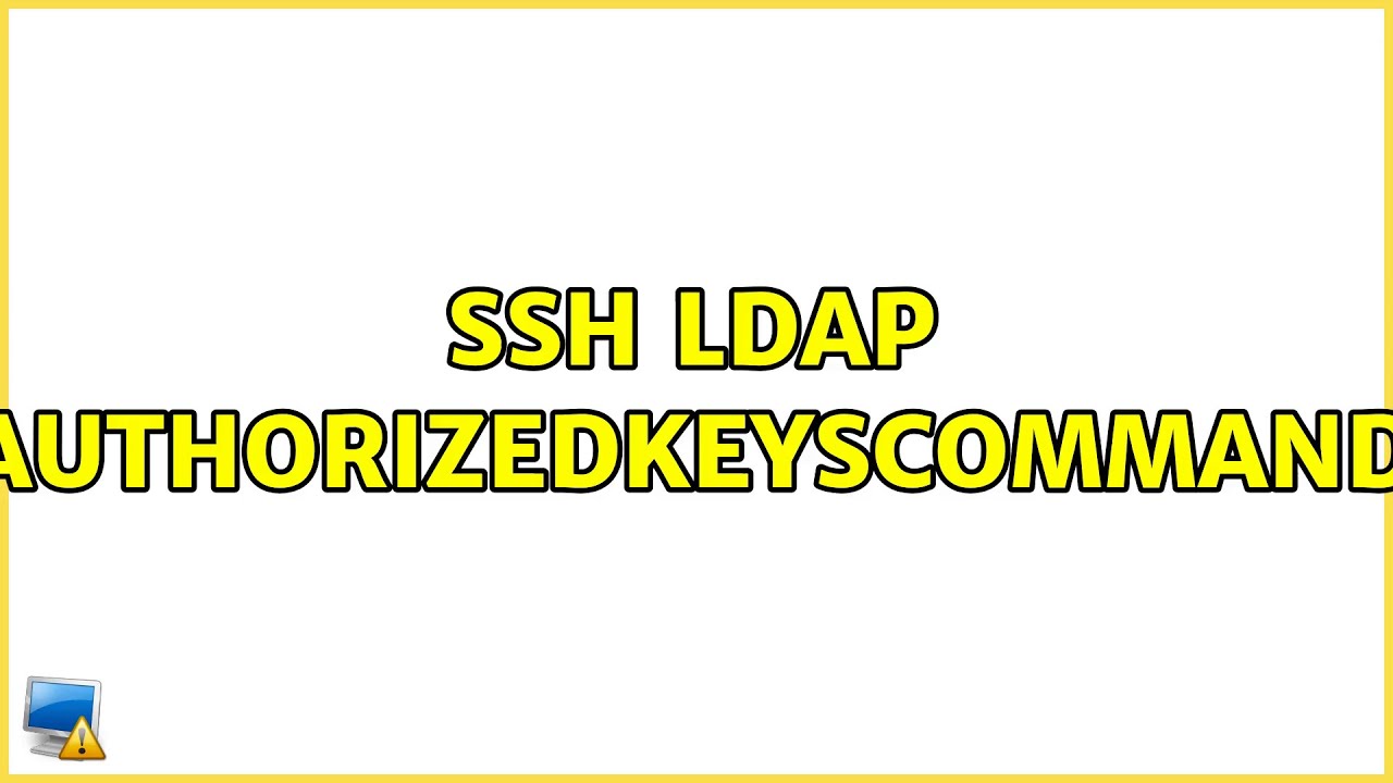ssh ldap AuthorizedKeysCommand - YouTube