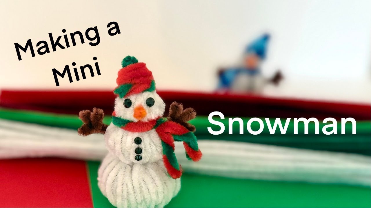 Crafting the CUTEST Pipe Cleaner Snowman! Holiday DIY Craft Project ...