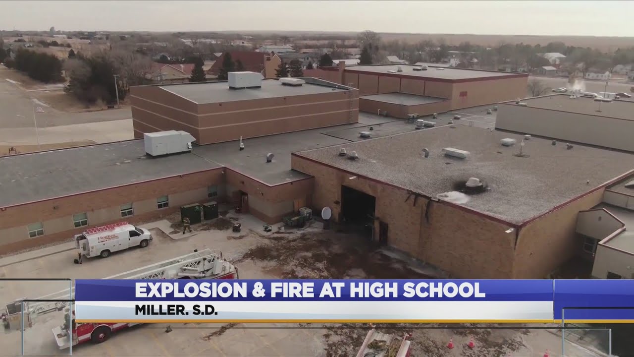Explosion and fire at Miller school - YouTube