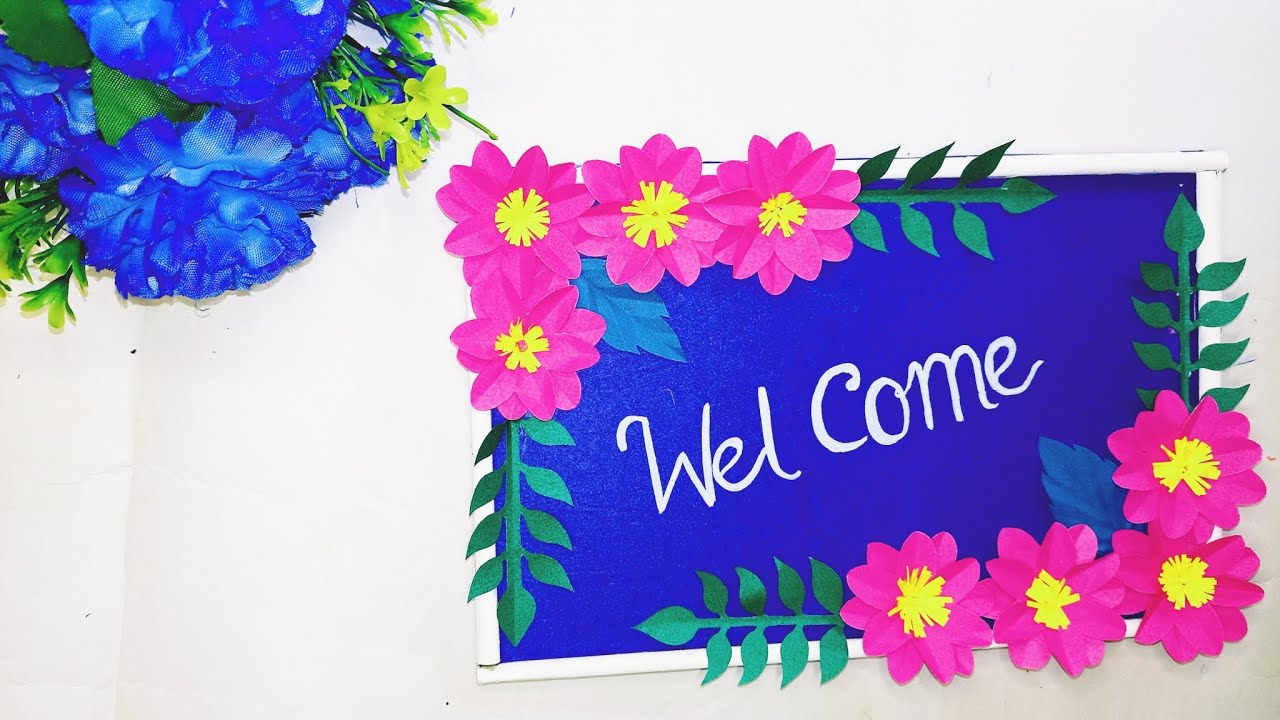 welcome wall hanging//welcome craft ideas//welcome decoration ideas ...