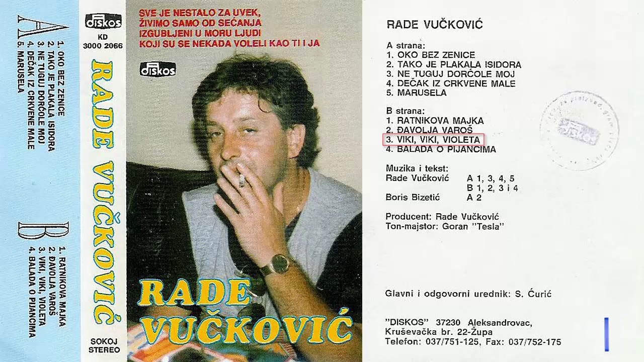 Rade Vuckovic - Viki, Viki, Violeta - (Audio 1993) - YouTube