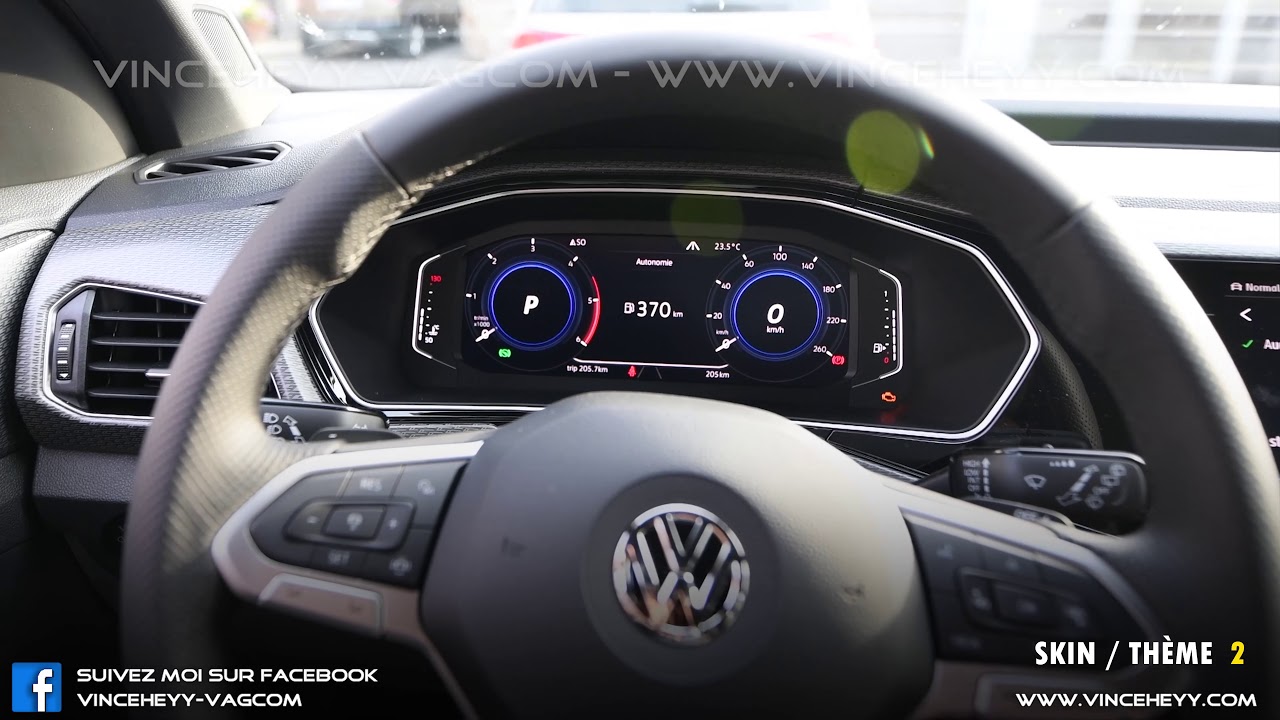 VW T-CROSS (C11) - A few examples skins of Virtual Cockpit - YouTube