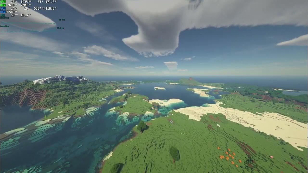 i7 13700KF stress test Minecraft 2,32,64 Chunks SEUS PTGI E12 - YouTube