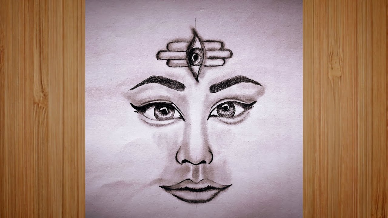 Shiv ji portrait face drawing | how to draw bholenath face drawing step ...
