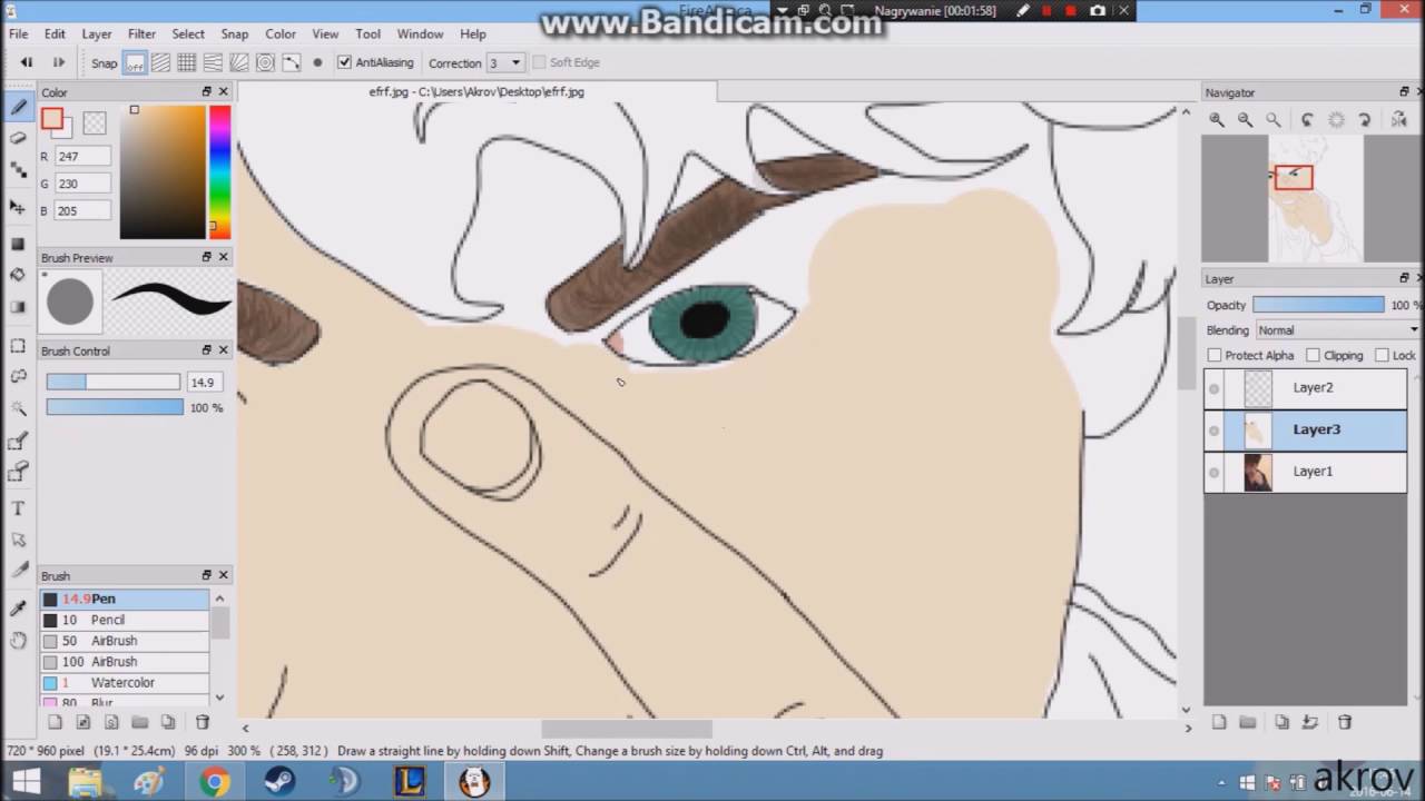 Digital speedpaint outlines | FireAlpaca - YouTube