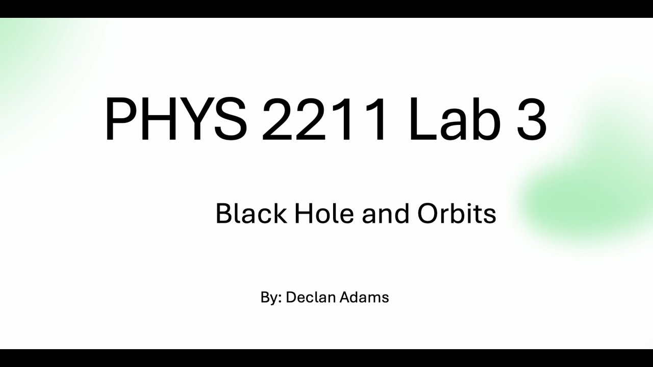 PHYS 2211 Lab 3 - YouTube