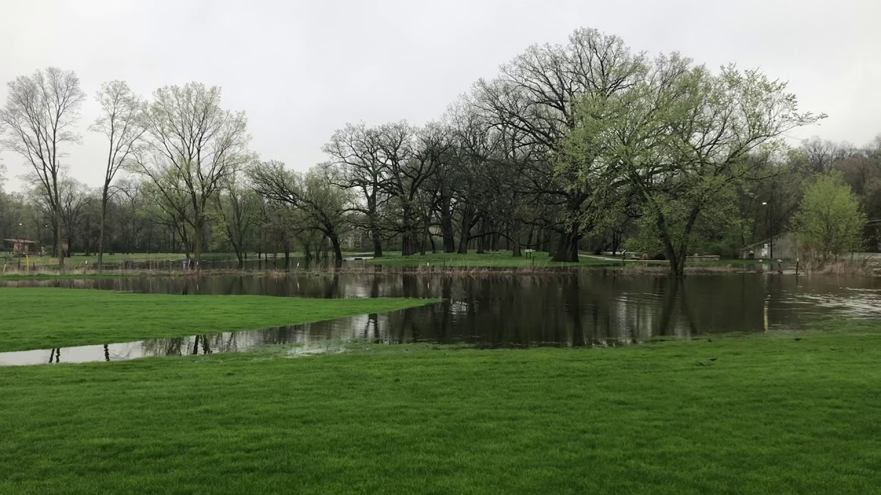 Naperville, IL DuPage River flooding at Knoch Knolls Park 5/2/2019 ...