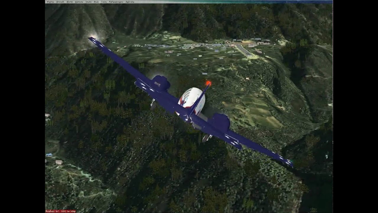 Lukla Approach - FSX with Aerosoft Scenery - Spot View - YouTube