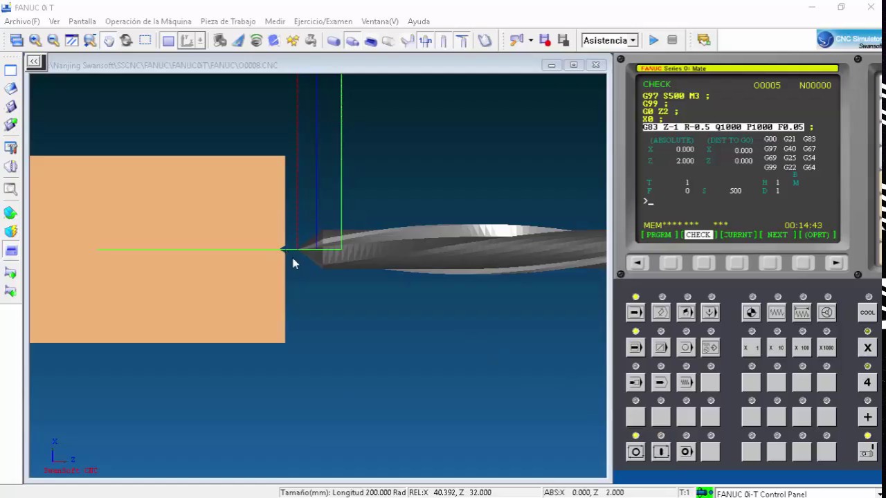 TALLER DEL CNC TORNO ISO 17B G84 - YouTube