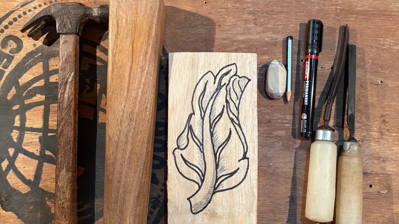 wood leaf design|#woodscraft - YouTube