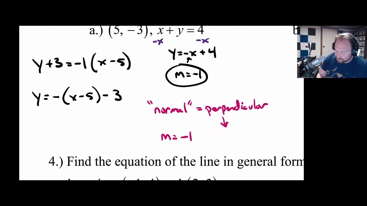 AP Calculus - Summer Packet Topic G - Linear Equations - YouTube