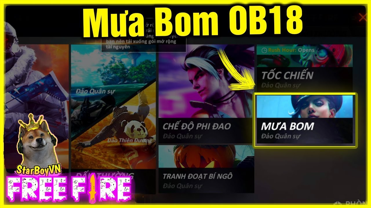 Xuất hiện chế độ Mưa Bom tại phiên bản OB18 test - Free Fire ...