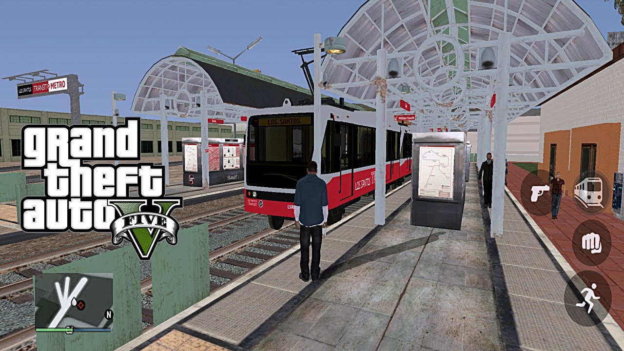 GTA SA Android - Metro Train Station GTA 5 Mod - YouTube