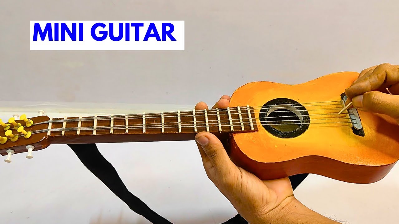 How to make Mini Guitar | working mini guitar | Guitar model | Mini ...