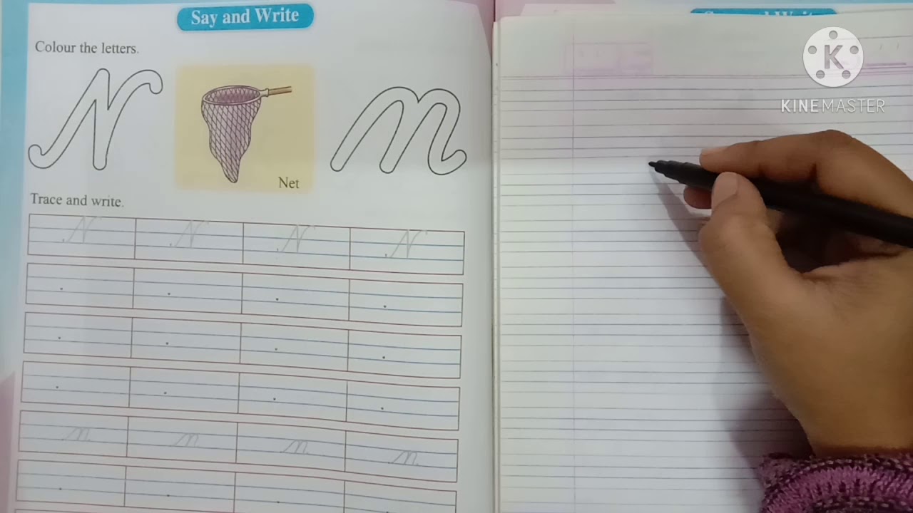 Sr KG cursive N - YouTube