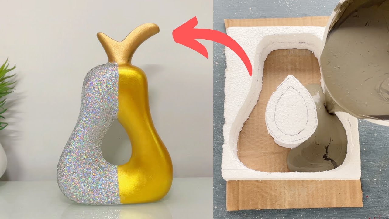 How to Make an Easy and Creative Cement decor - YouTube