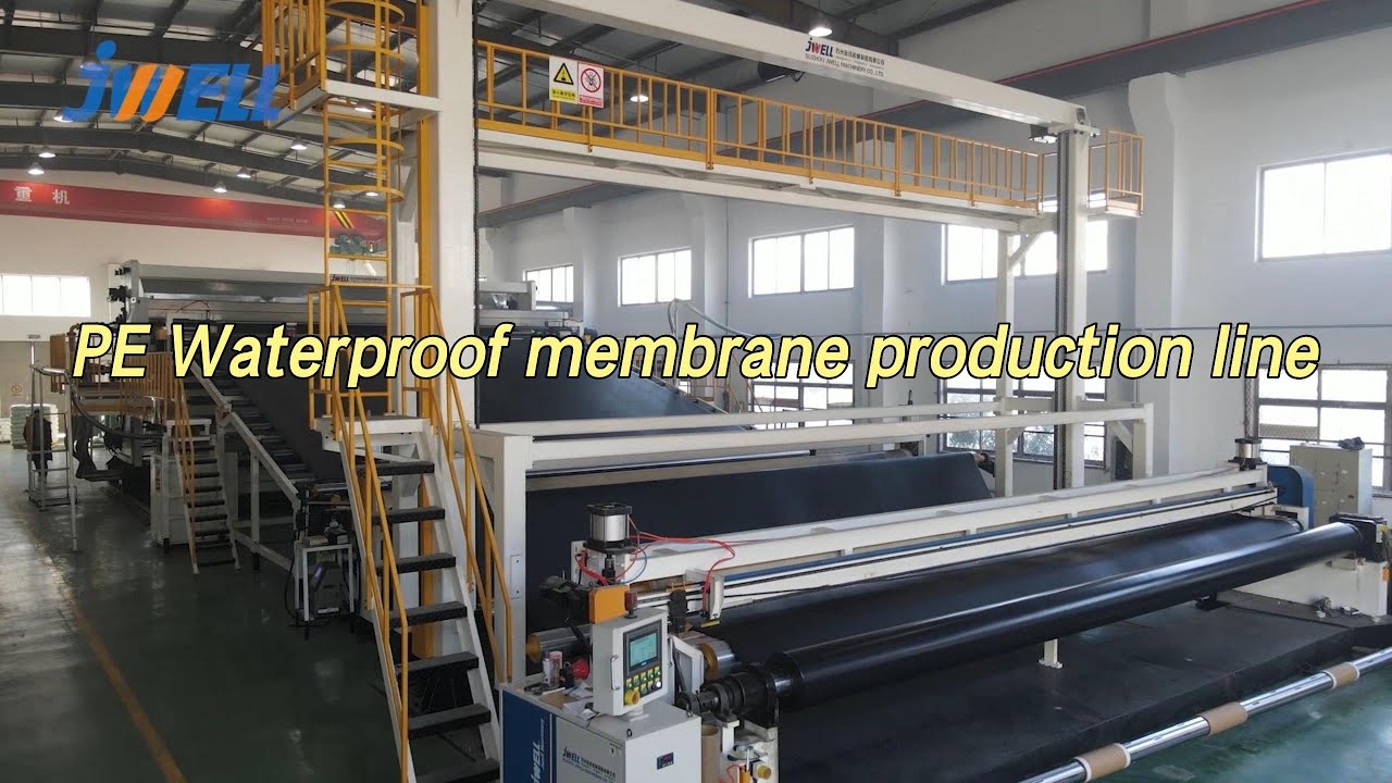Waterproof membrane production line // Jwell Plastic Extrusion Making ...