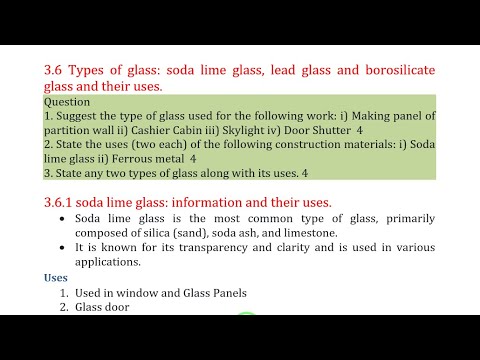 33~ Types of glass: soda lime glass, lead glass and borosilicate glass ...