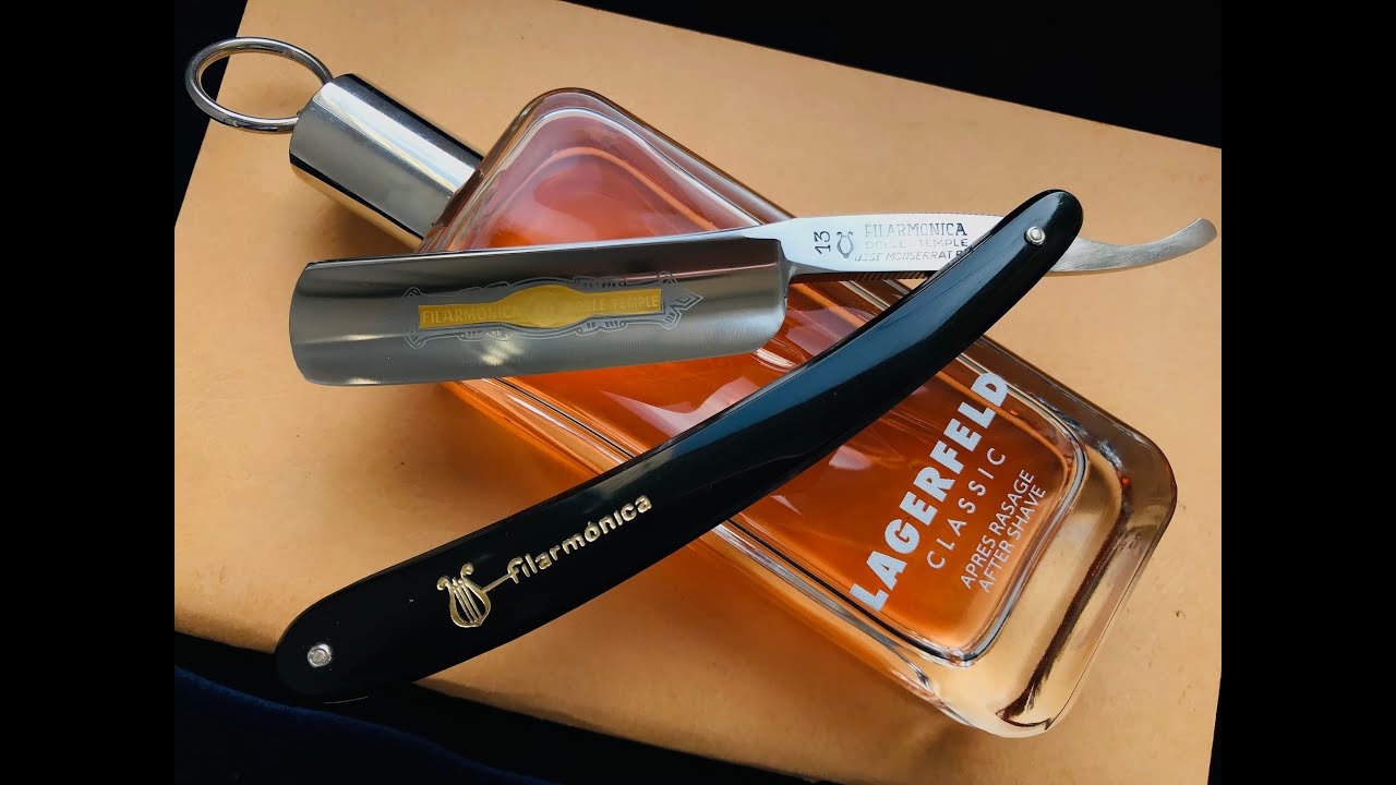 straight razor filarmonica doble temple (just a honing) - YouTube