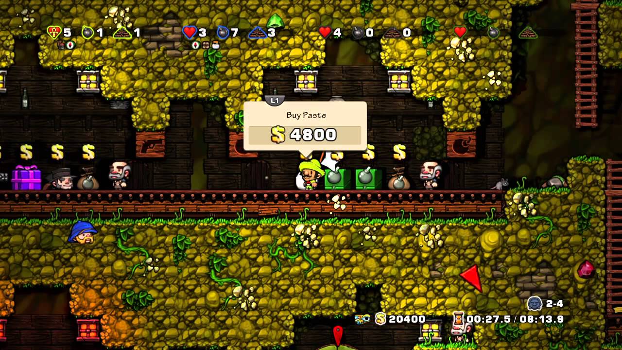 Let's Play Spelunky 4 player co-op - Multiplayer Mondays (part 1) - YouTube