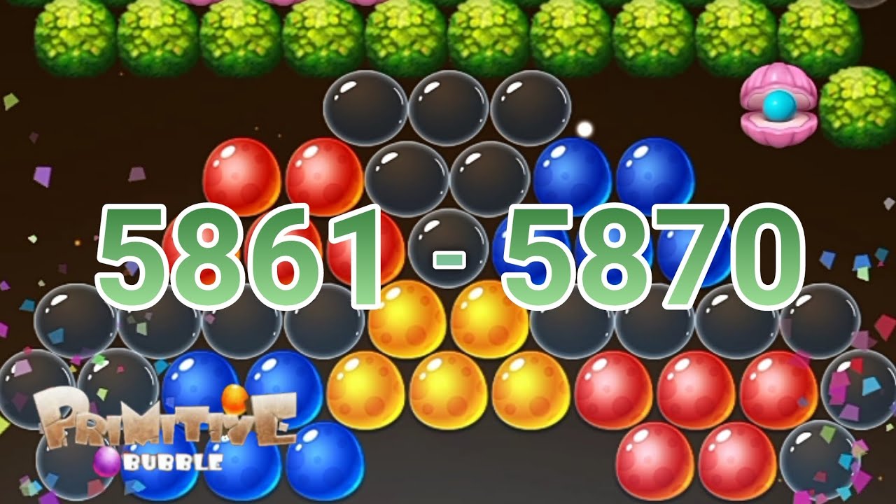 Primitive Bubble Shooter | Level 5861 to 5870 | game fruit candy - YouTube