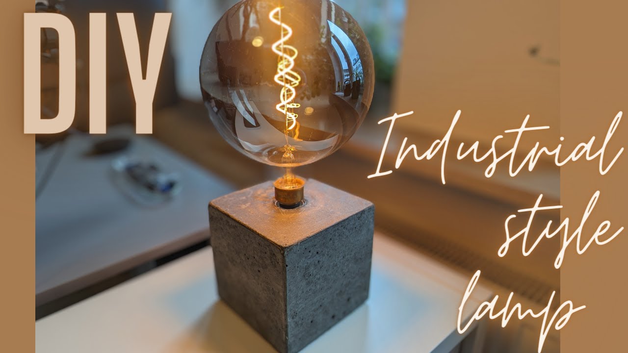 DIY Modern lamp in industrial style - YouTube