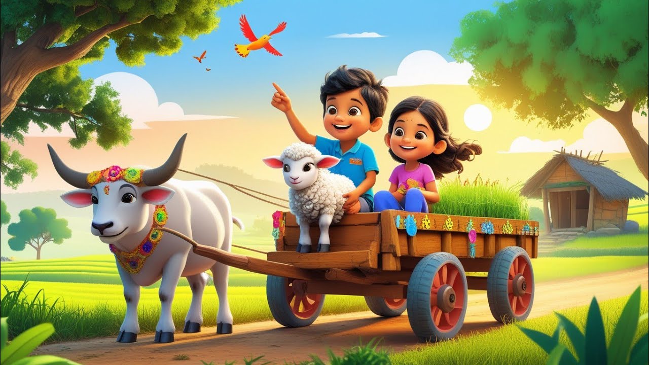 चलो गाँव की सैर करें! | Fun Village Trip for Kids | Farming & Animals ...