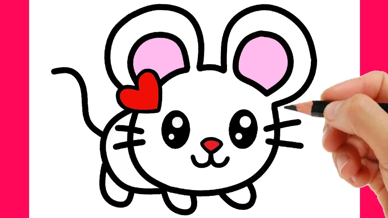 HOW TO DRAW A MOUSE - DRAWING A CUTE MOUSE EASY STEP BY STEP - YouTube